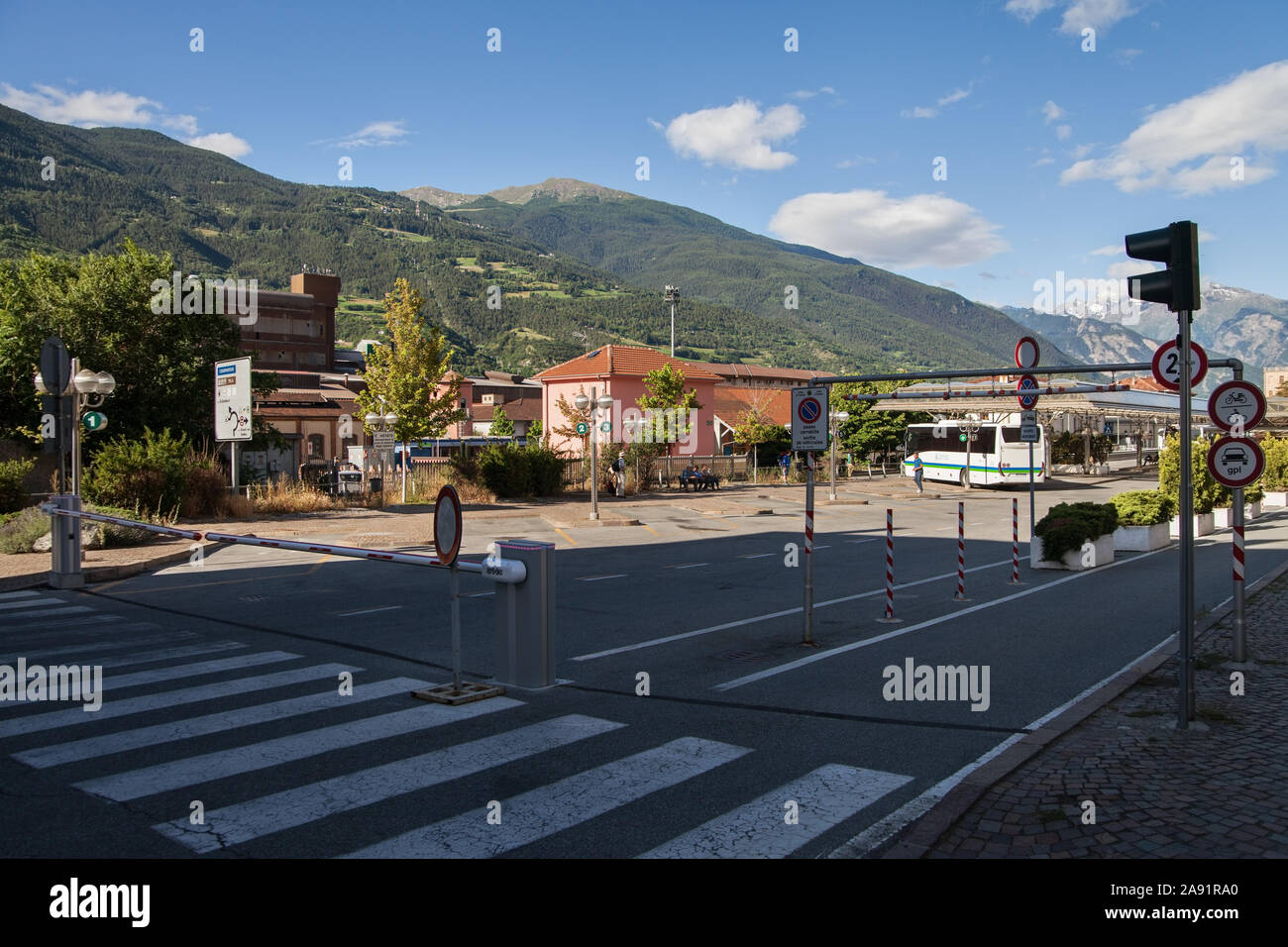 ITALY, AOSTA - JULY 6: Aosta is located region in the Italian Alps ...