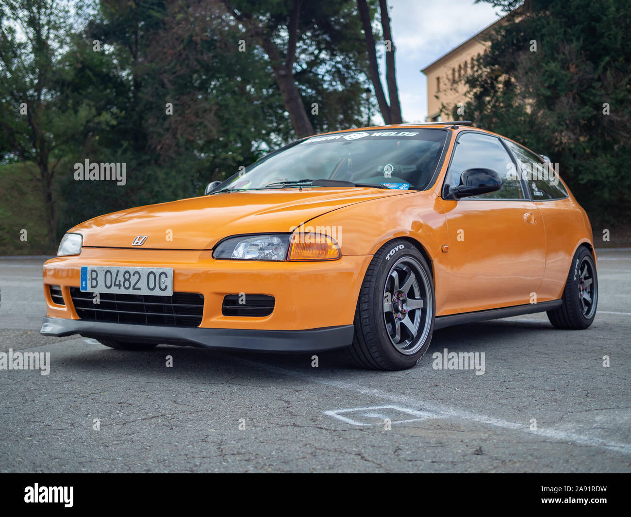 MONTMELO, SPAIN-SEPTEMBER 29, 2019: Honda Civic (fifth generation ...