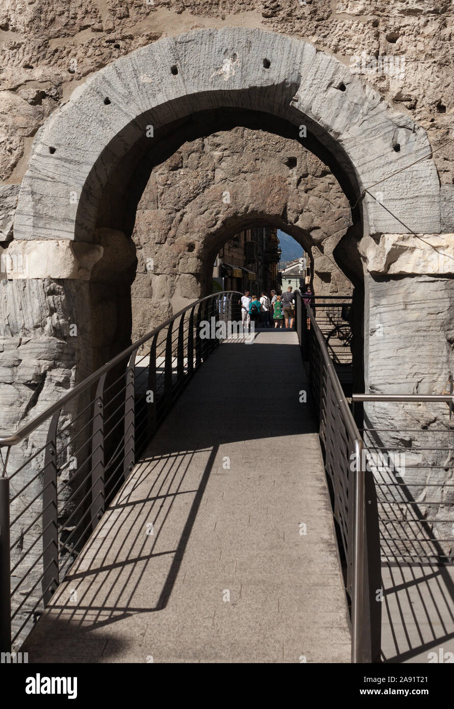 View to the Porta Pretoria what is the eastern entrance of the Roman ...
