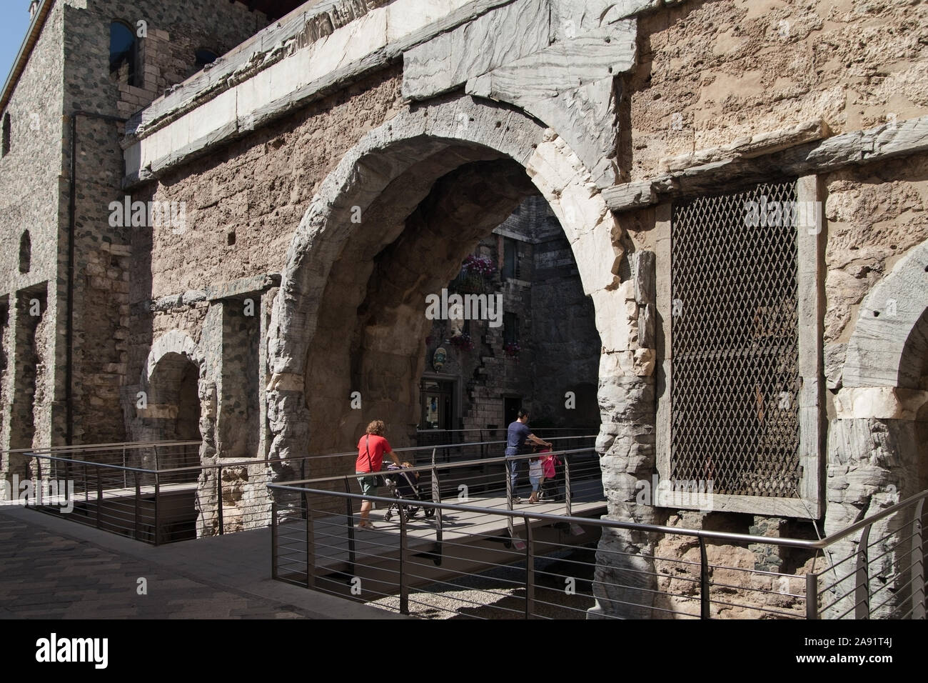 View to the Porta Pretoria what is the eastern entrance of the Roman ...
