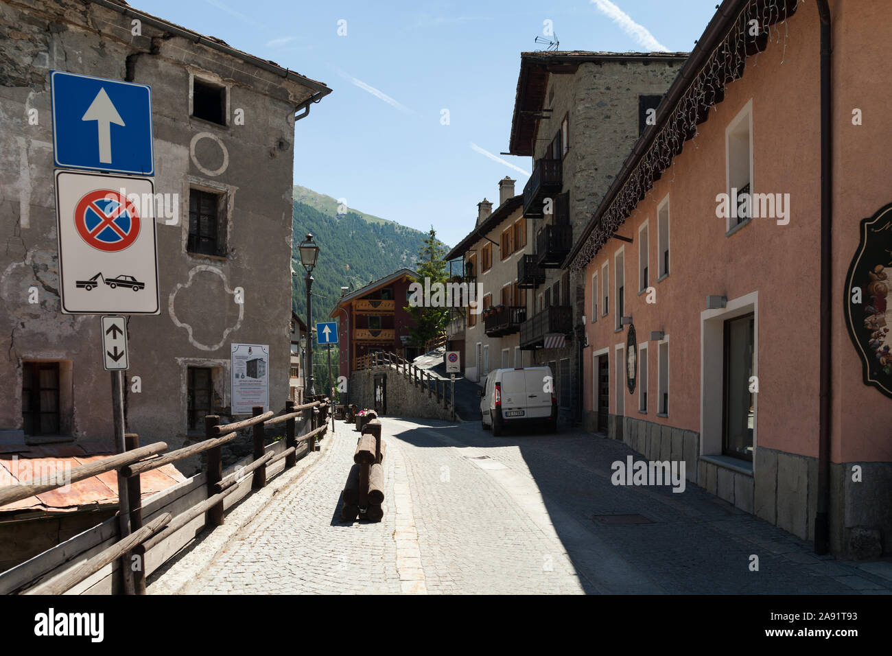 ITALY, COGNE - 8 JULY: Cogne is the largest municipality in the Aosta ...