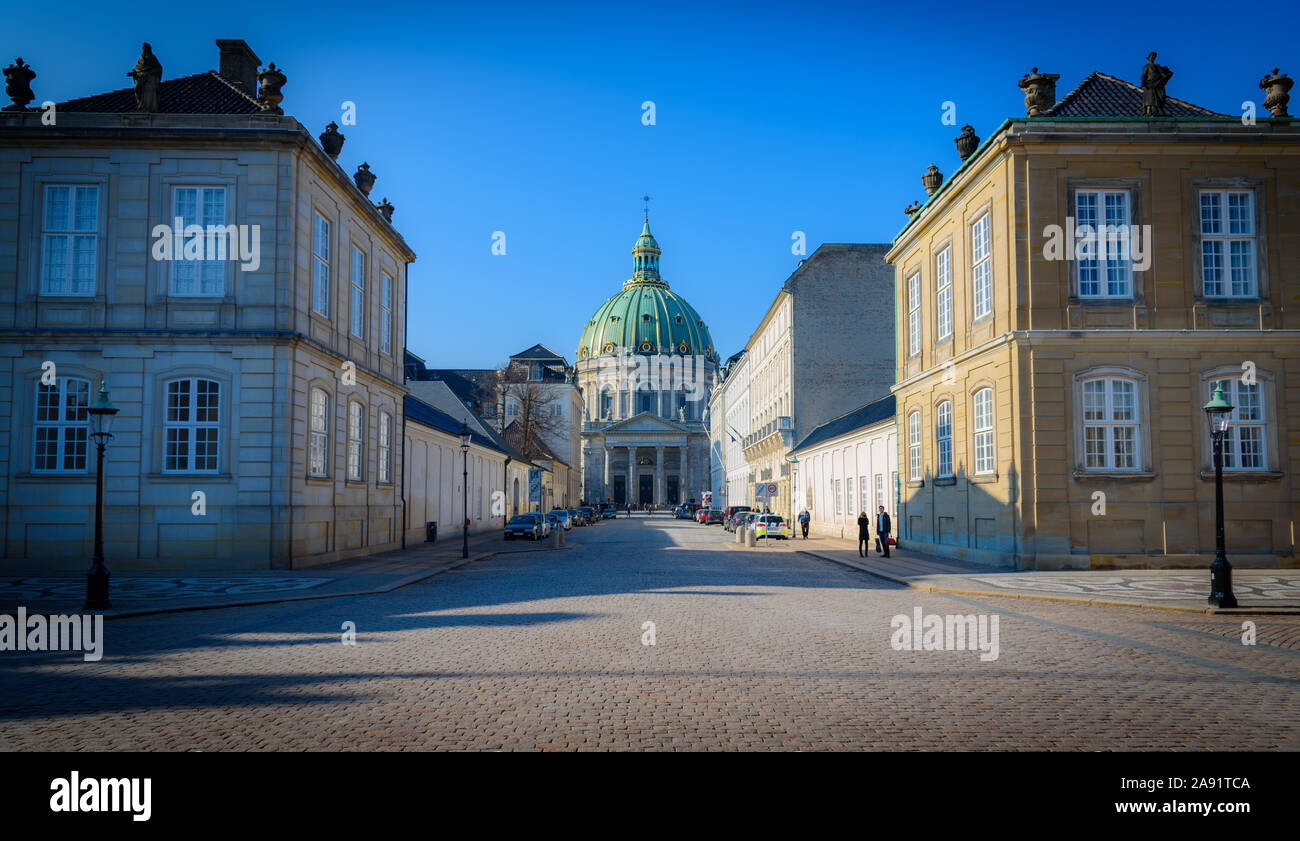 Castle Amalienborg, home of the Danish royal family, Copenhagen ...