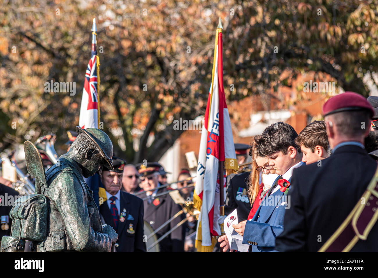 Remembrance Sunday service held at the Southend Cenotaph war memorial ...