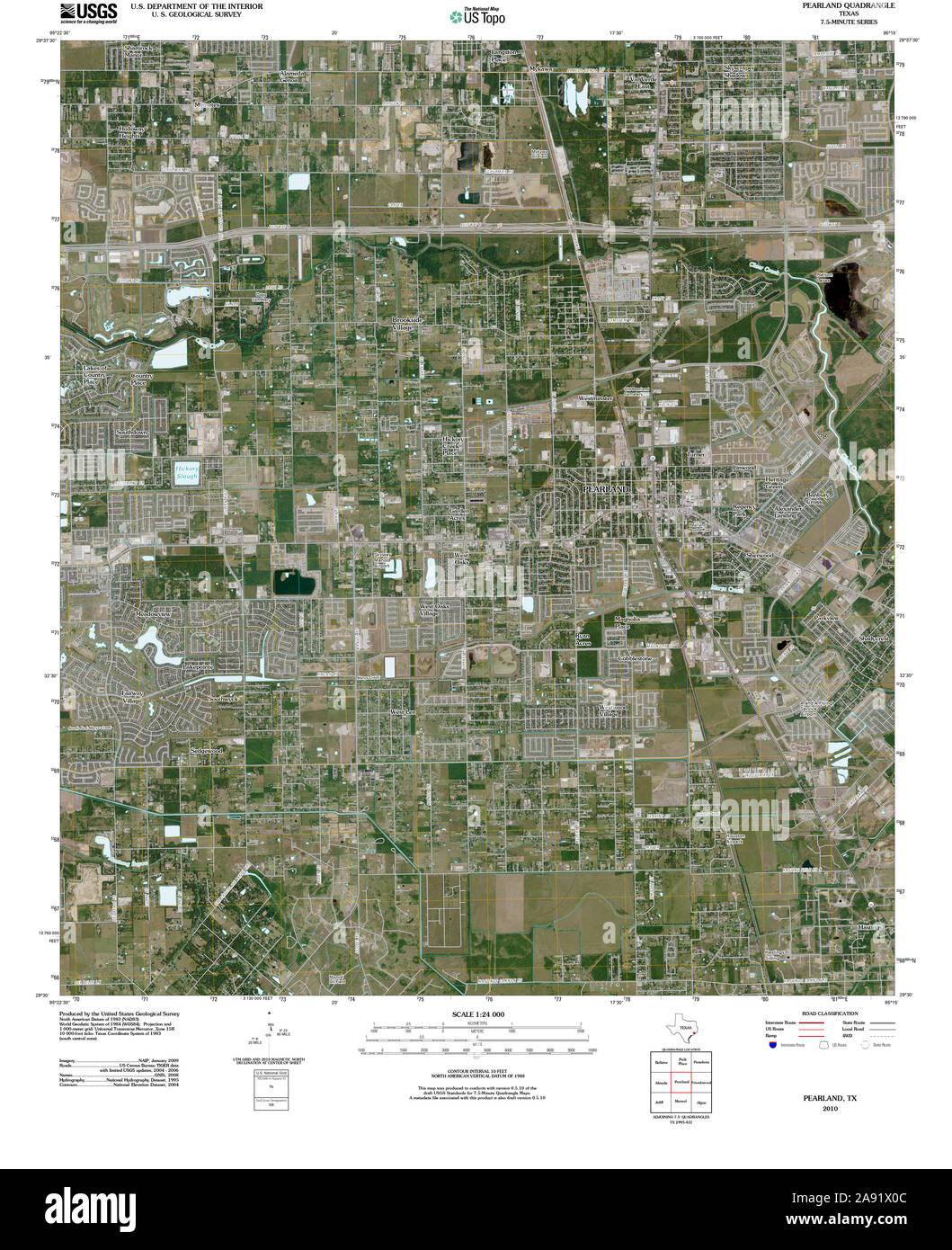 Pearland map hi-res stock photography and images - Alamy