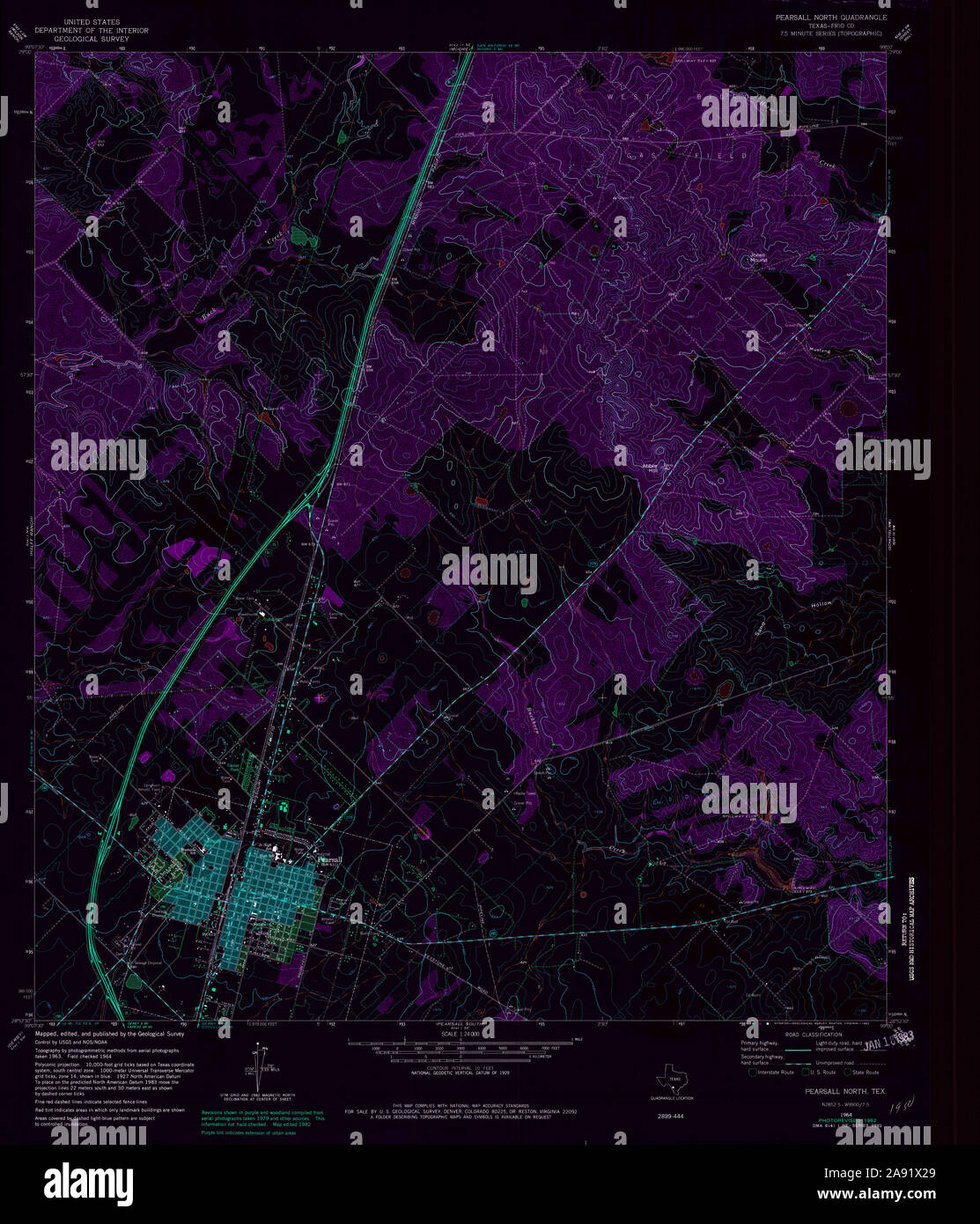 Pearsall map hi-res stock photography and images - Alamy