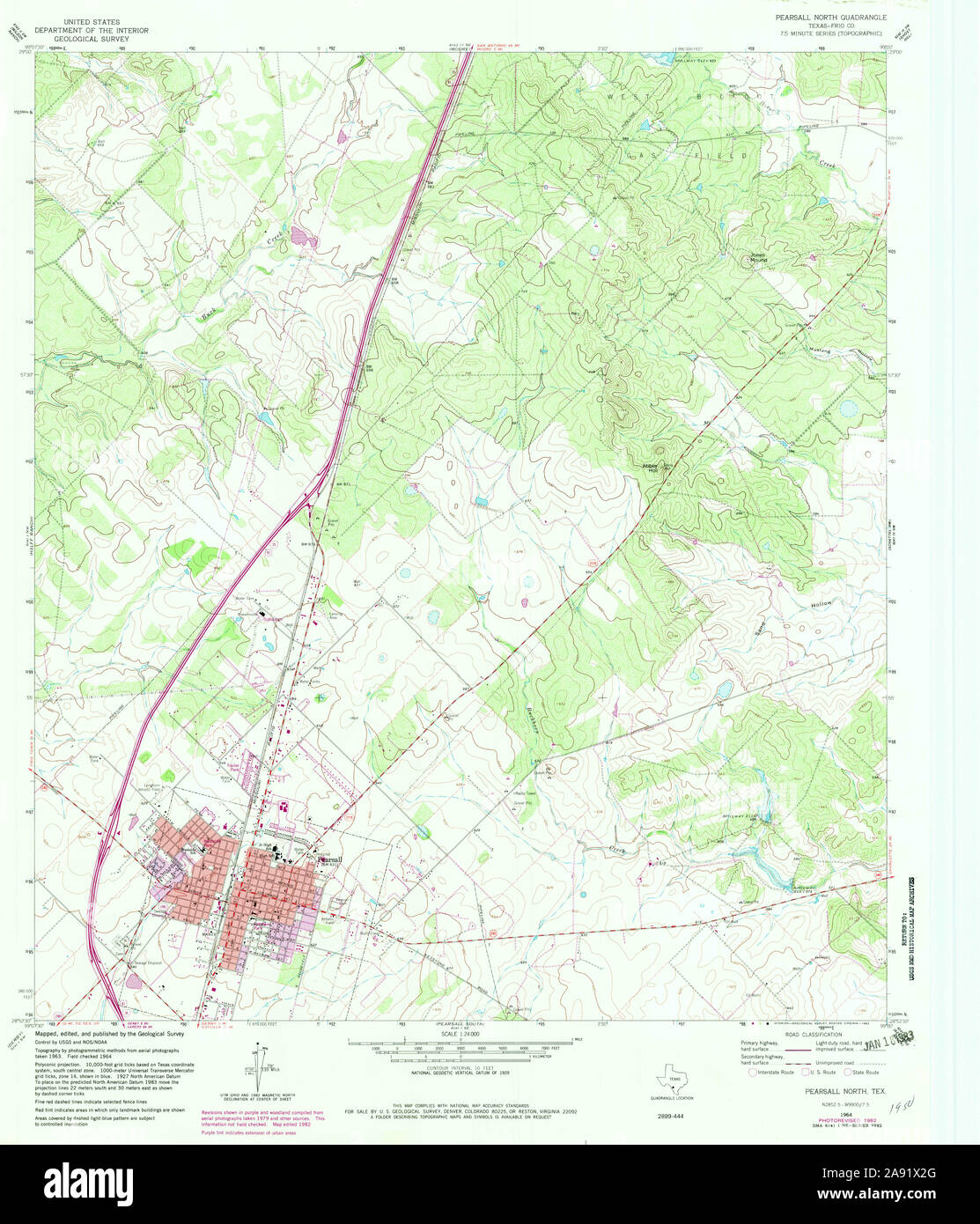 Pearsall map hi-res stock photography and images - Alamy