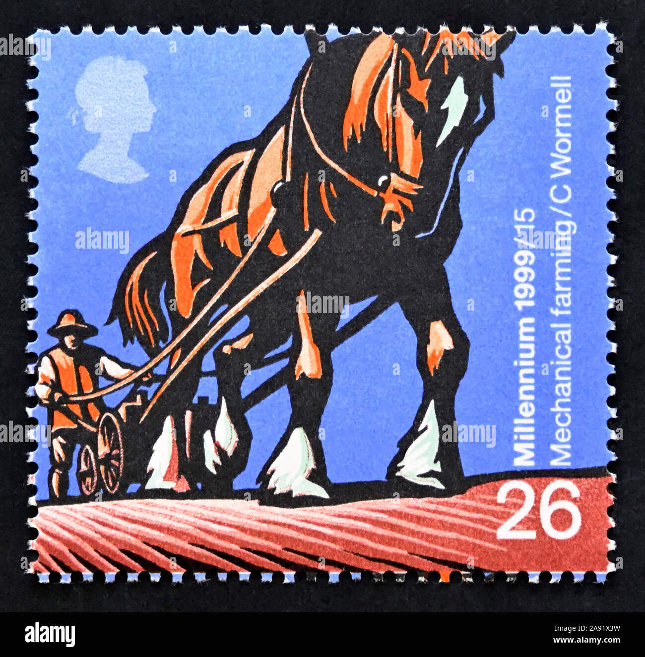 Postage stamp. Great Britain. Queen Elizabeth II. Millennium Series ...