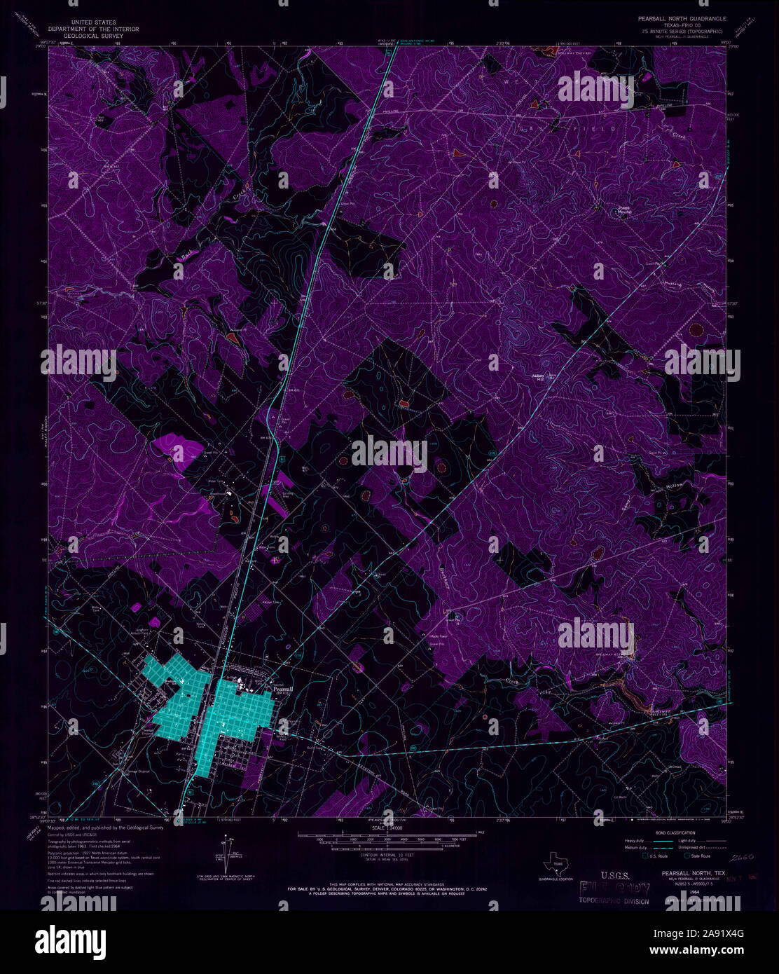 Pearsall map hi-res stock photography and images - Alamy