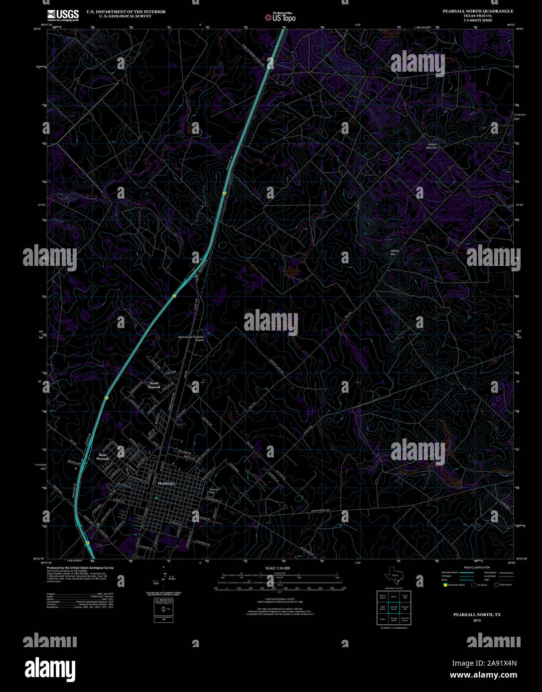 Pearsall map hi-res stock photography and images - Alamy