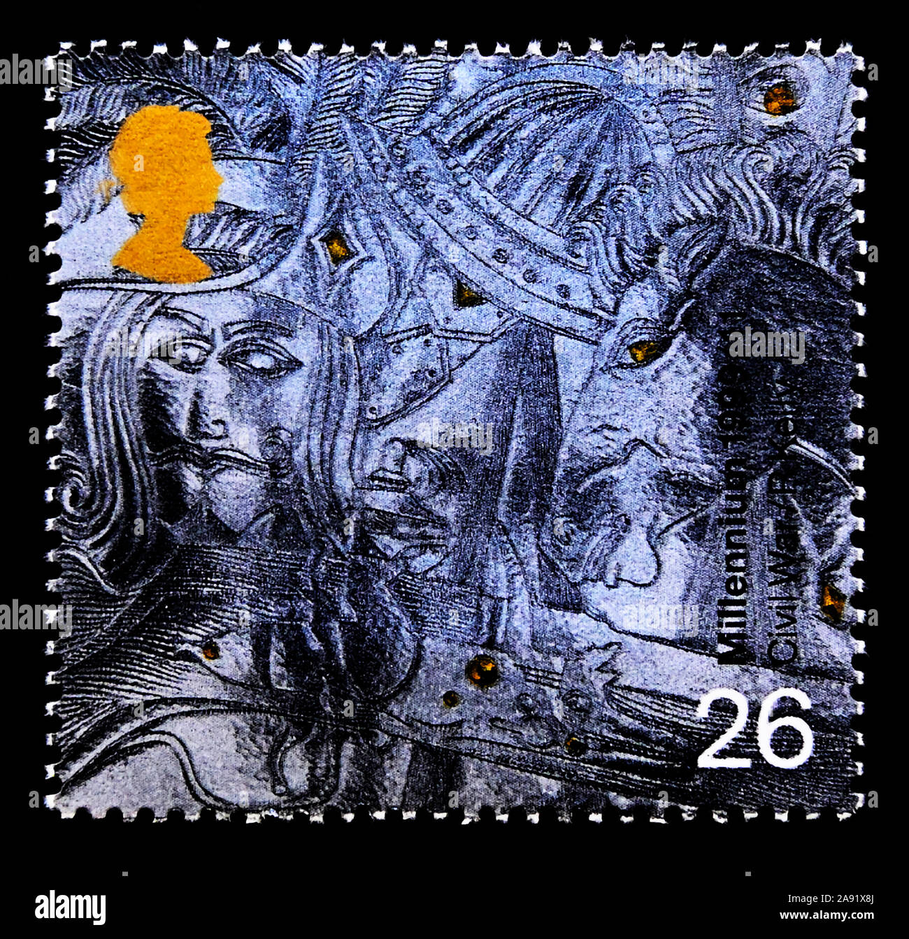 Postage stamp. Great Britain. Queen Elizabeth II. Millennium Series ...
