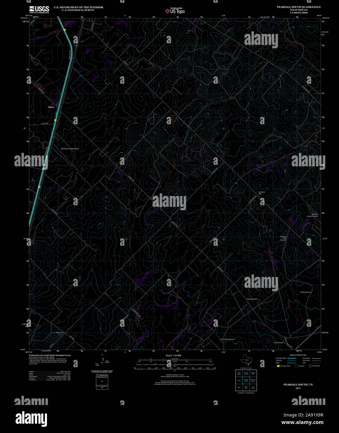 Pearsall map hi-res stock photography and images - Alamy