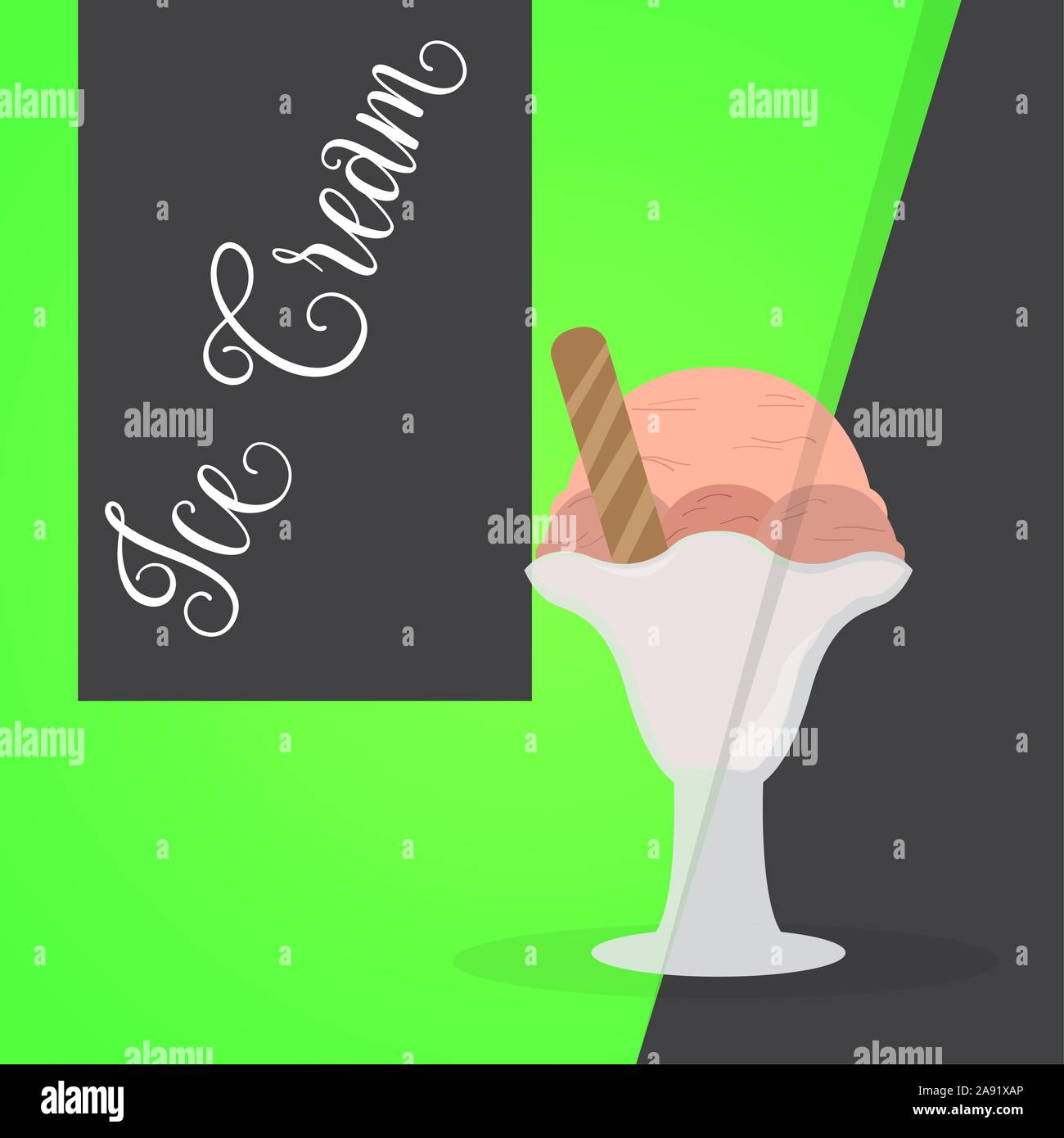Ice Cream Menu Dessert Menu Vector Illustration Stock Vector Image And Art Alamy