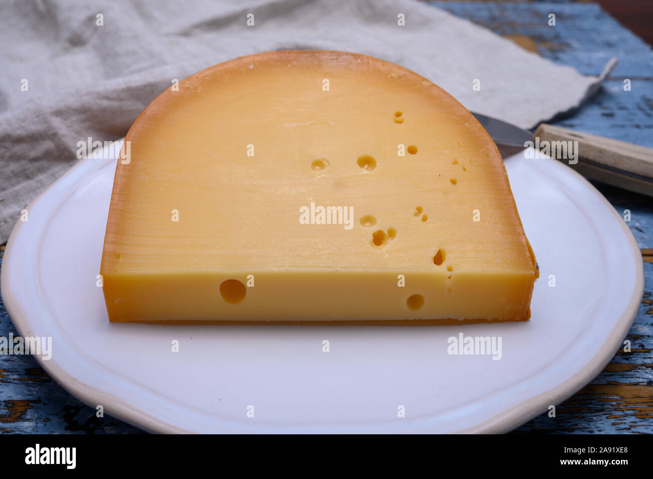 Cheese collection, Dutch gouda hard yellow cheese made from cow milk ...