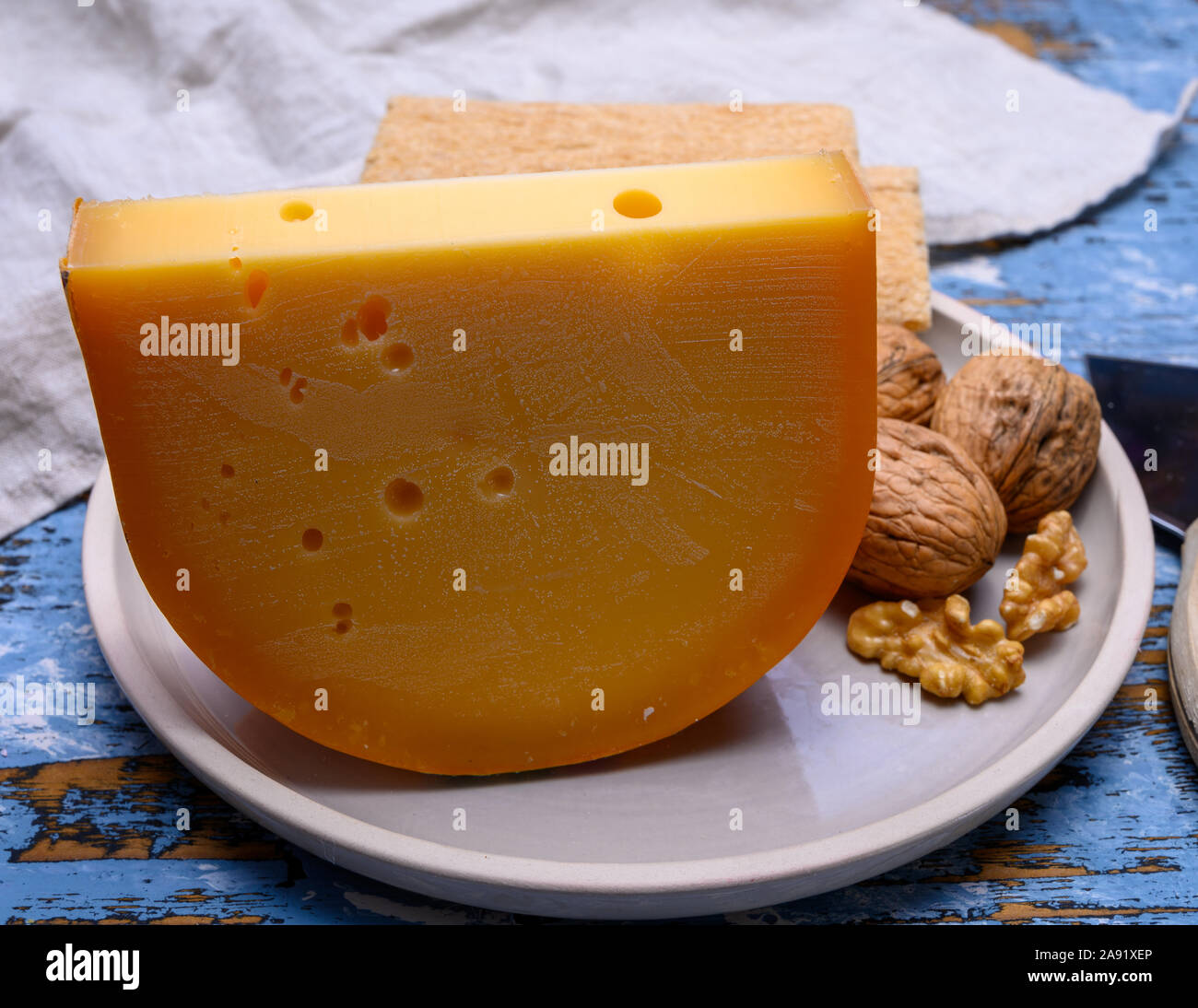 Cheese collection, Dutch gouda hard yellow cheese made from cow milk ...