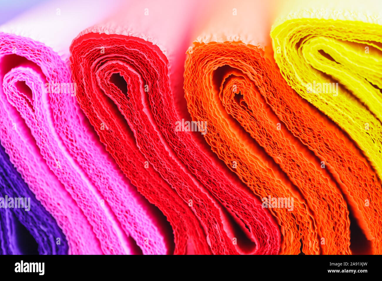 Colorful crepe abstract background Stock Photo - Alamy