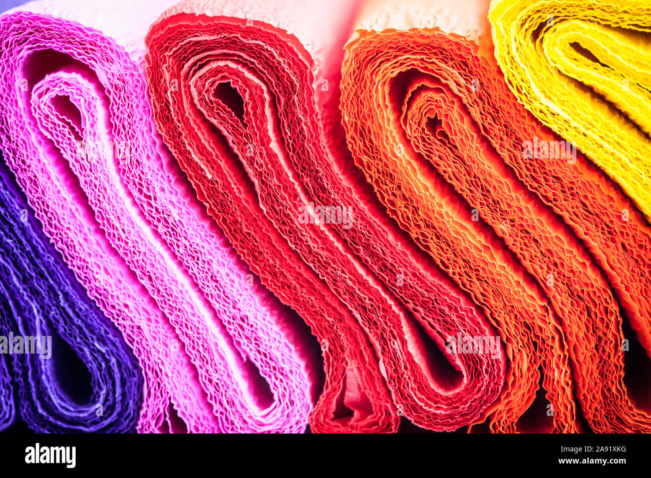 Colorful crepe abstract background Stock Photo - Alamy