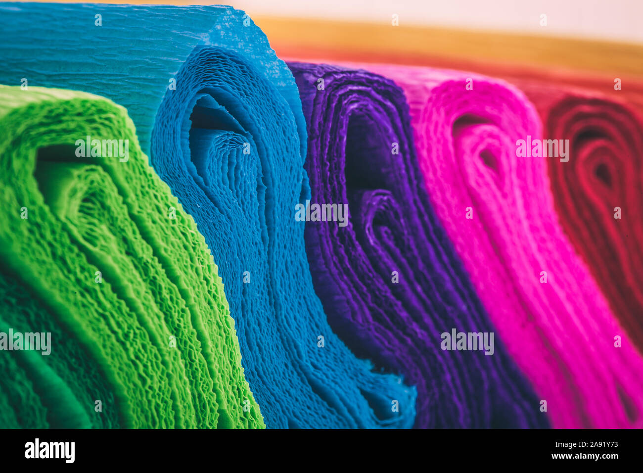 Colorful crepe abstract background Stock Photo - Alamy