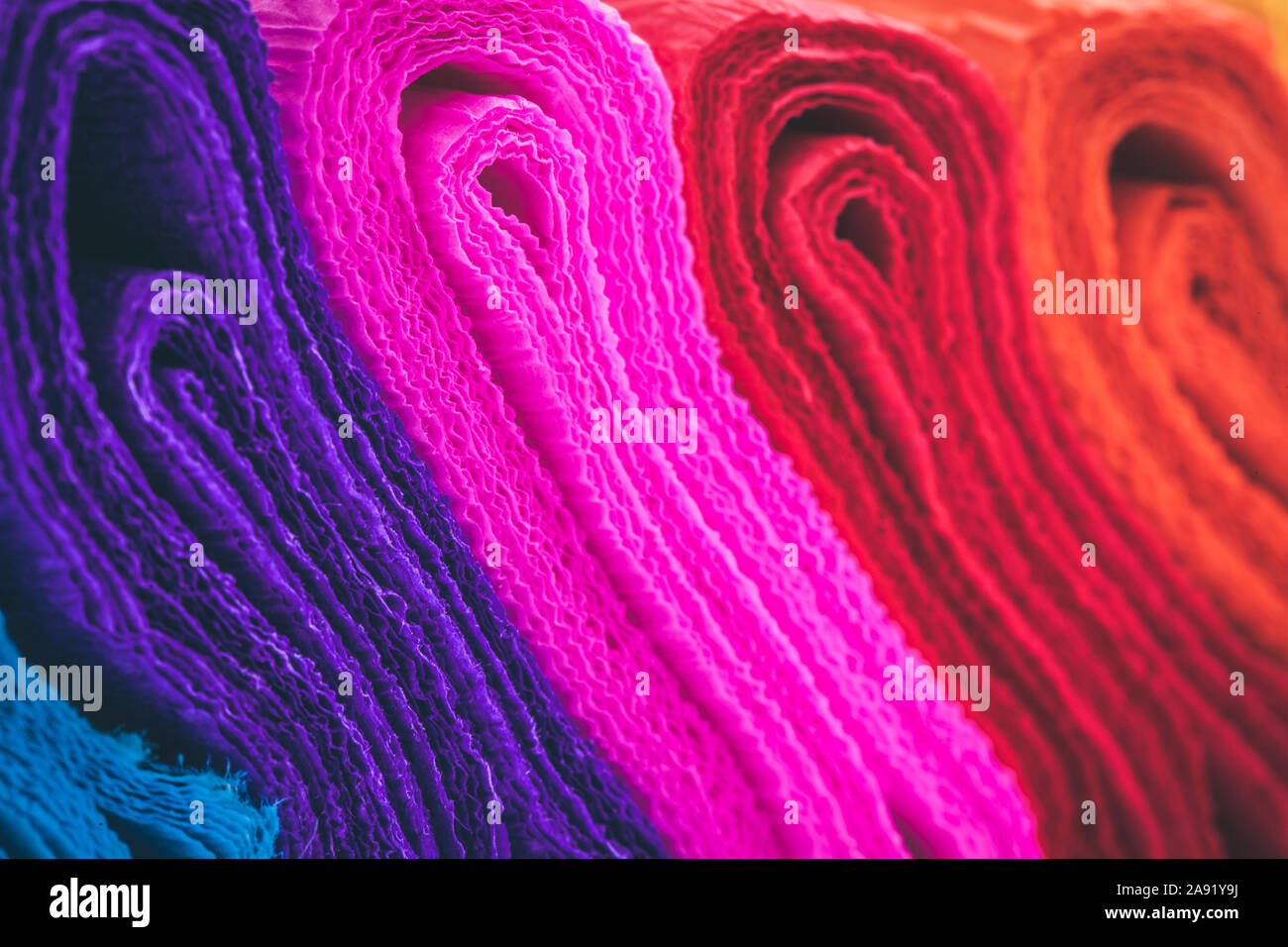 Colorful crepe abstract background Stock Photo - Alamy