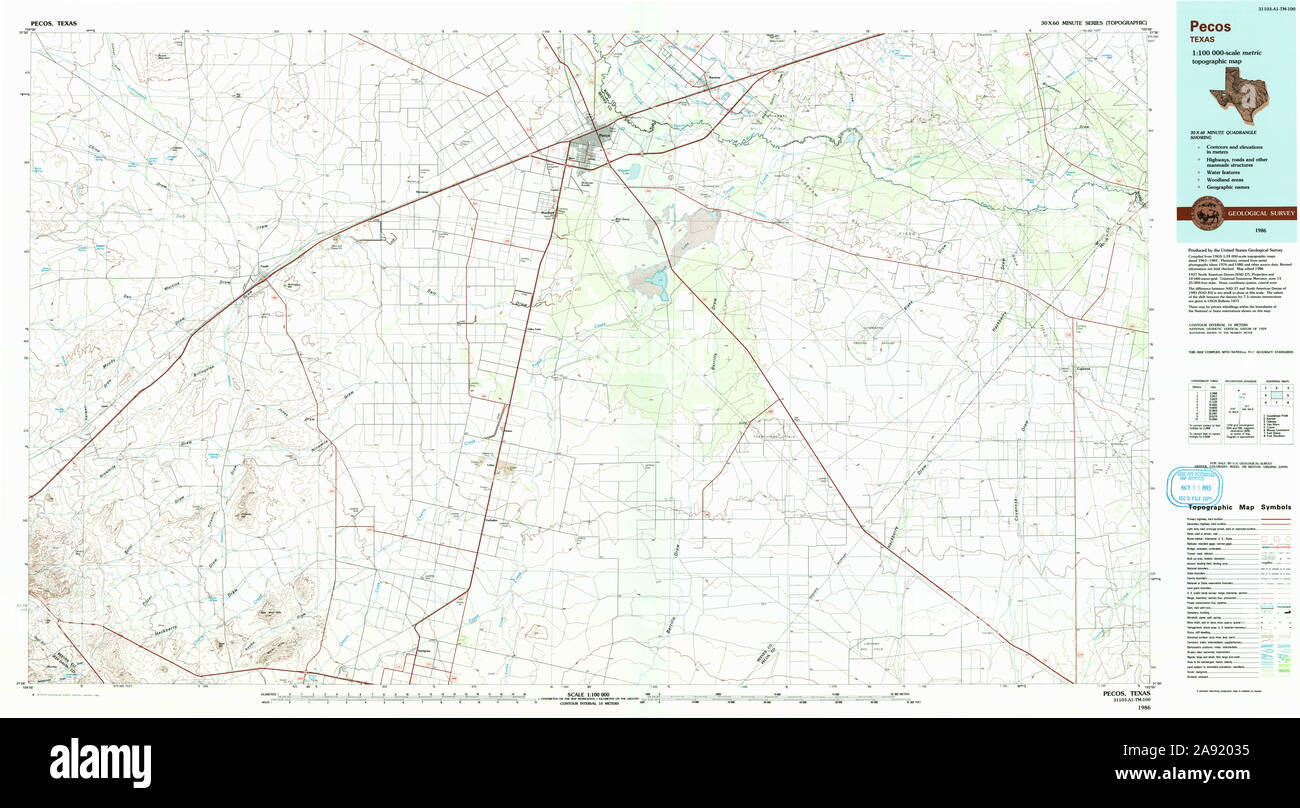 Map of pecos hi-res stock photography and images - Alamy