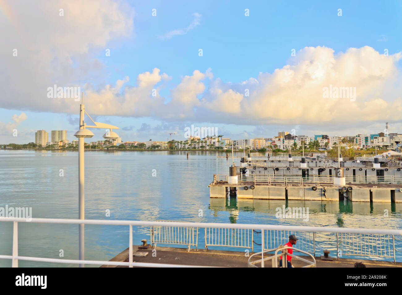 An empty port panoramic sky reflection on the sea a rare find with high ...