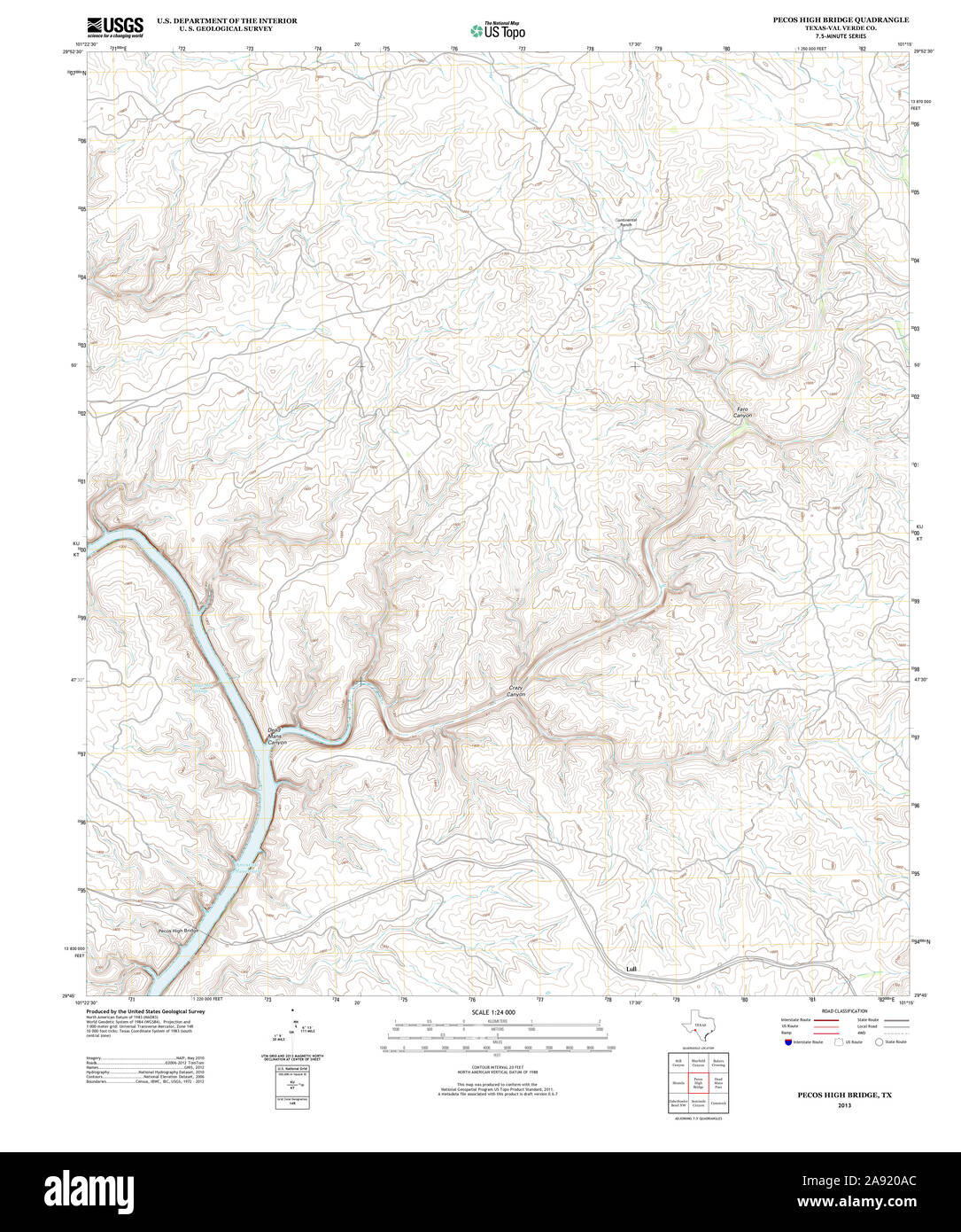 Map of pecos hi-res stock photography and images - Alamy