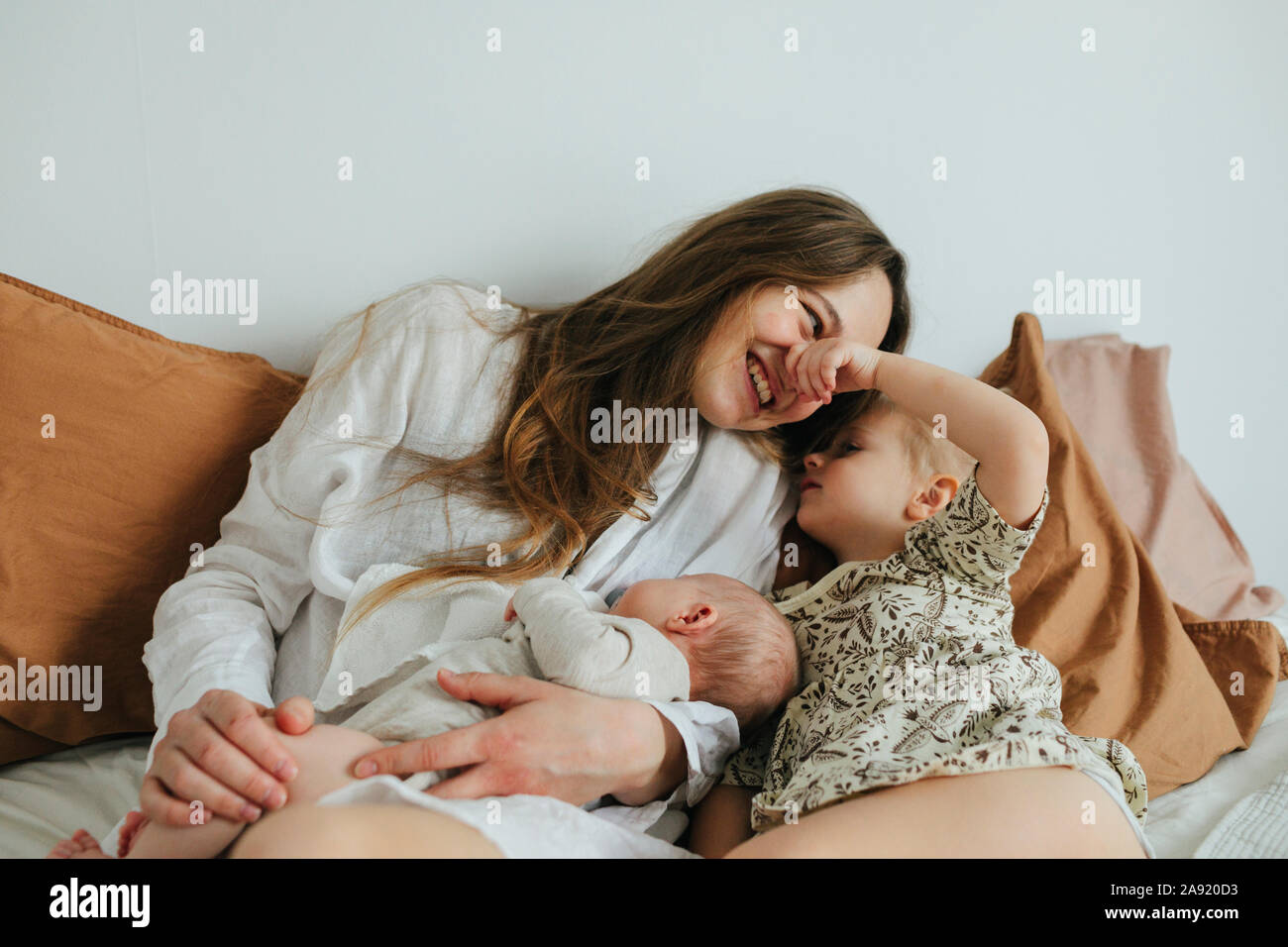 Mother with children Stock Photo - Alamy