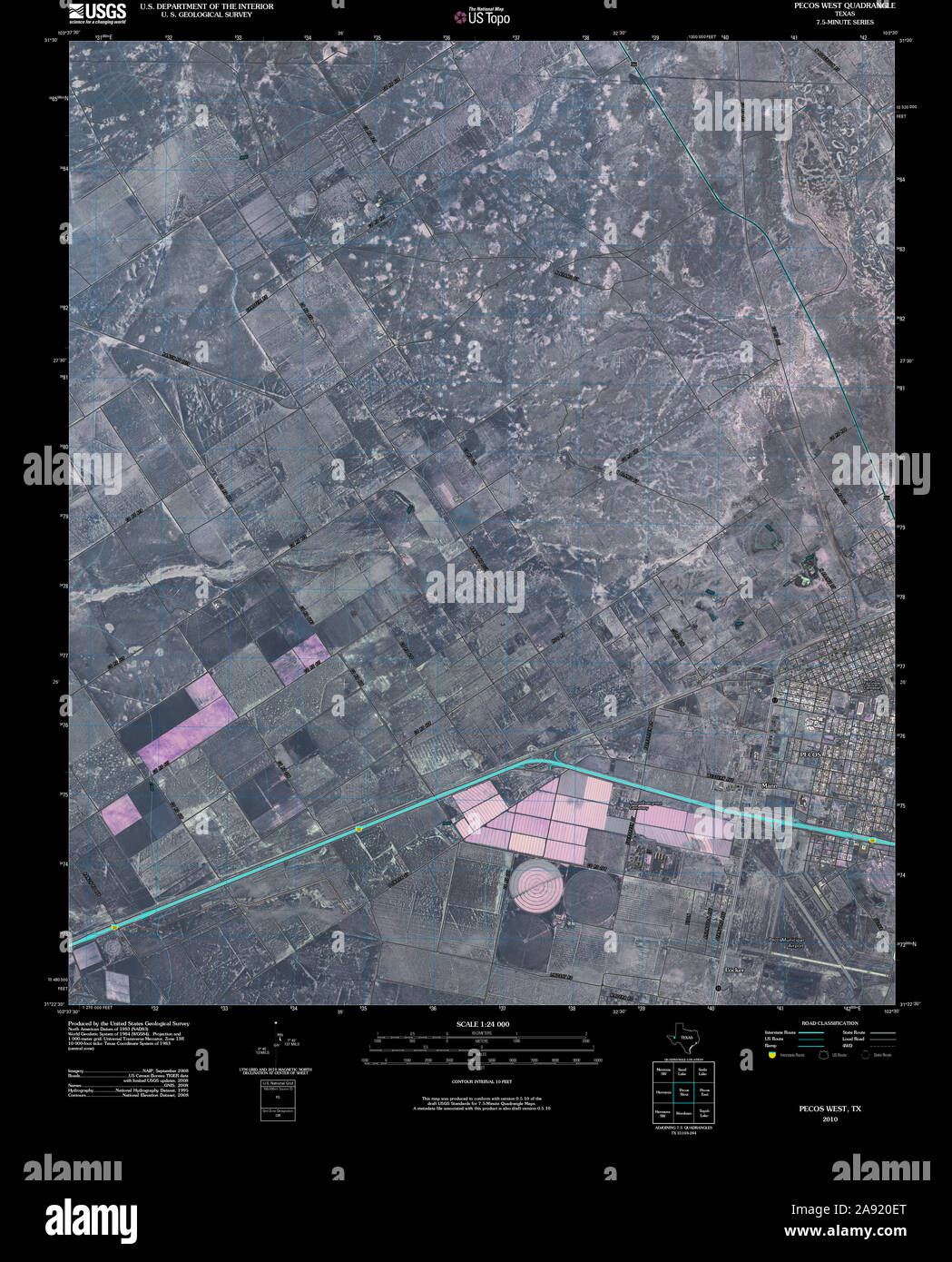 Map of pecos texas hi-res stock photography and images - Alamy