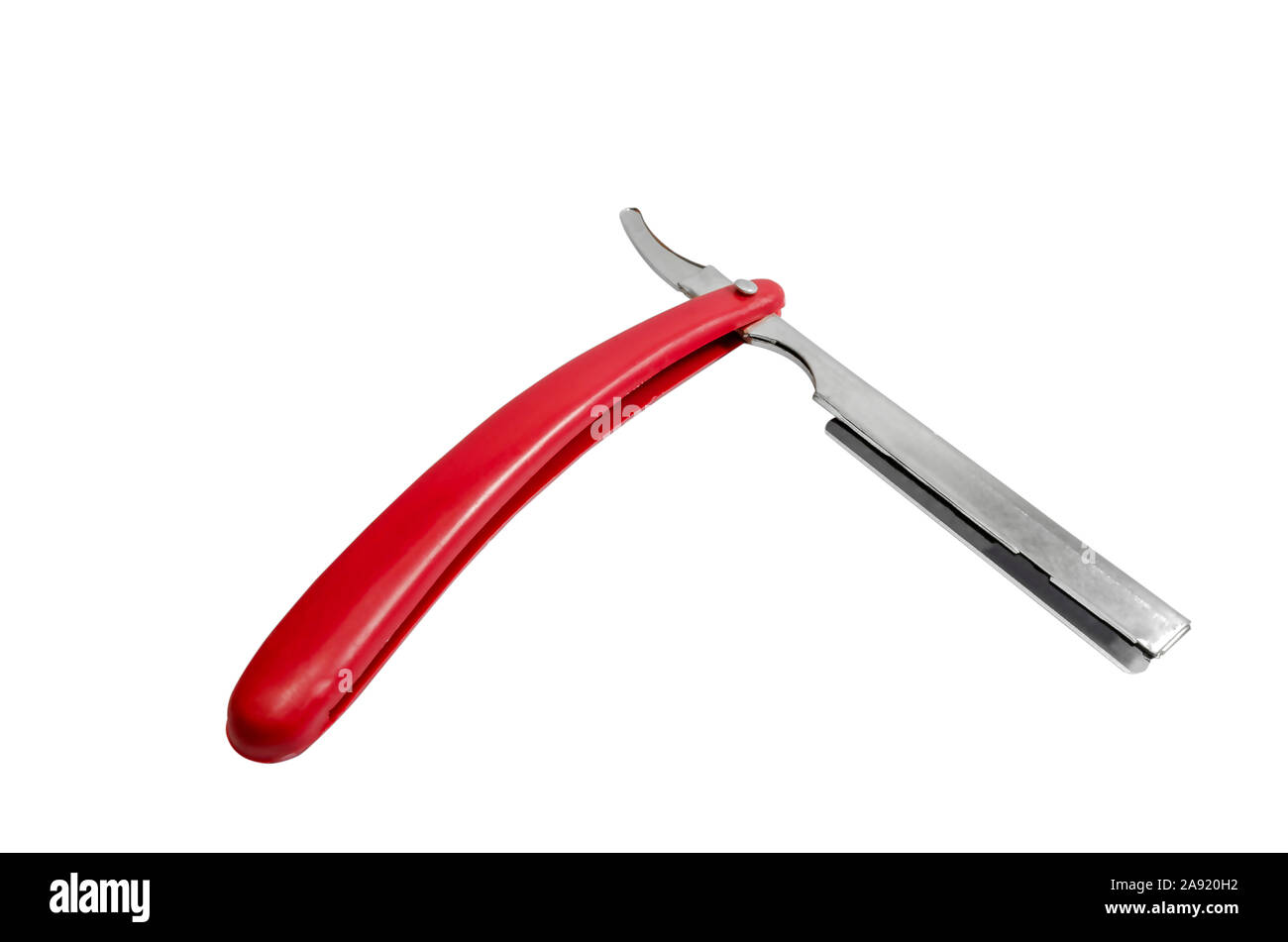 Shaving razor red color for barber classic stainless steel style ...