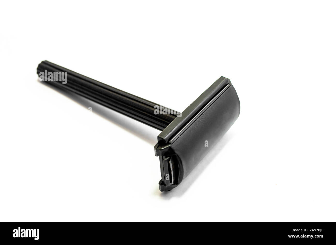 Standard razor black color for men isolated on white background Stock ...