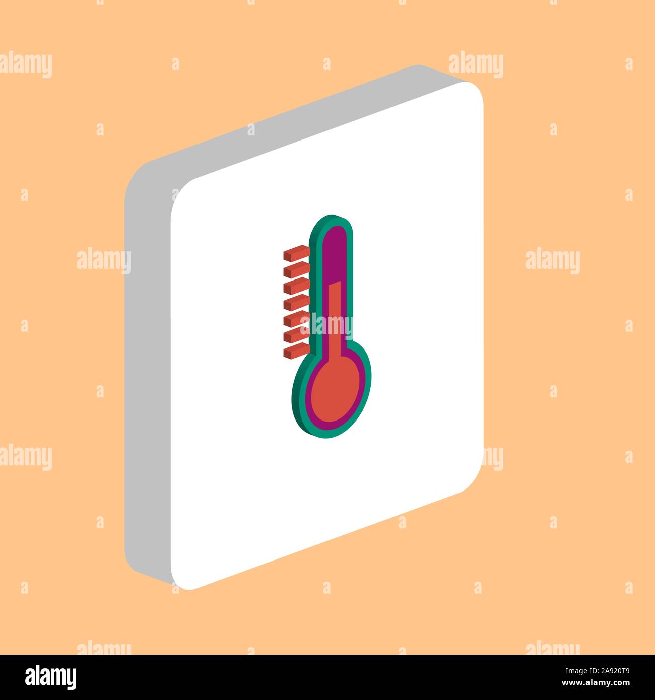 Thermometer Simple vector icon. Illustration symbol design template for ...