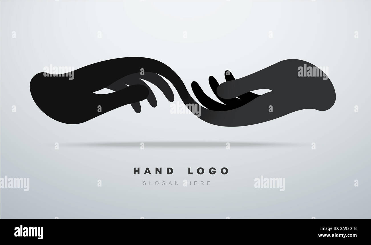hands holding together concept design , hands pray logo Stock Photo - Alamy