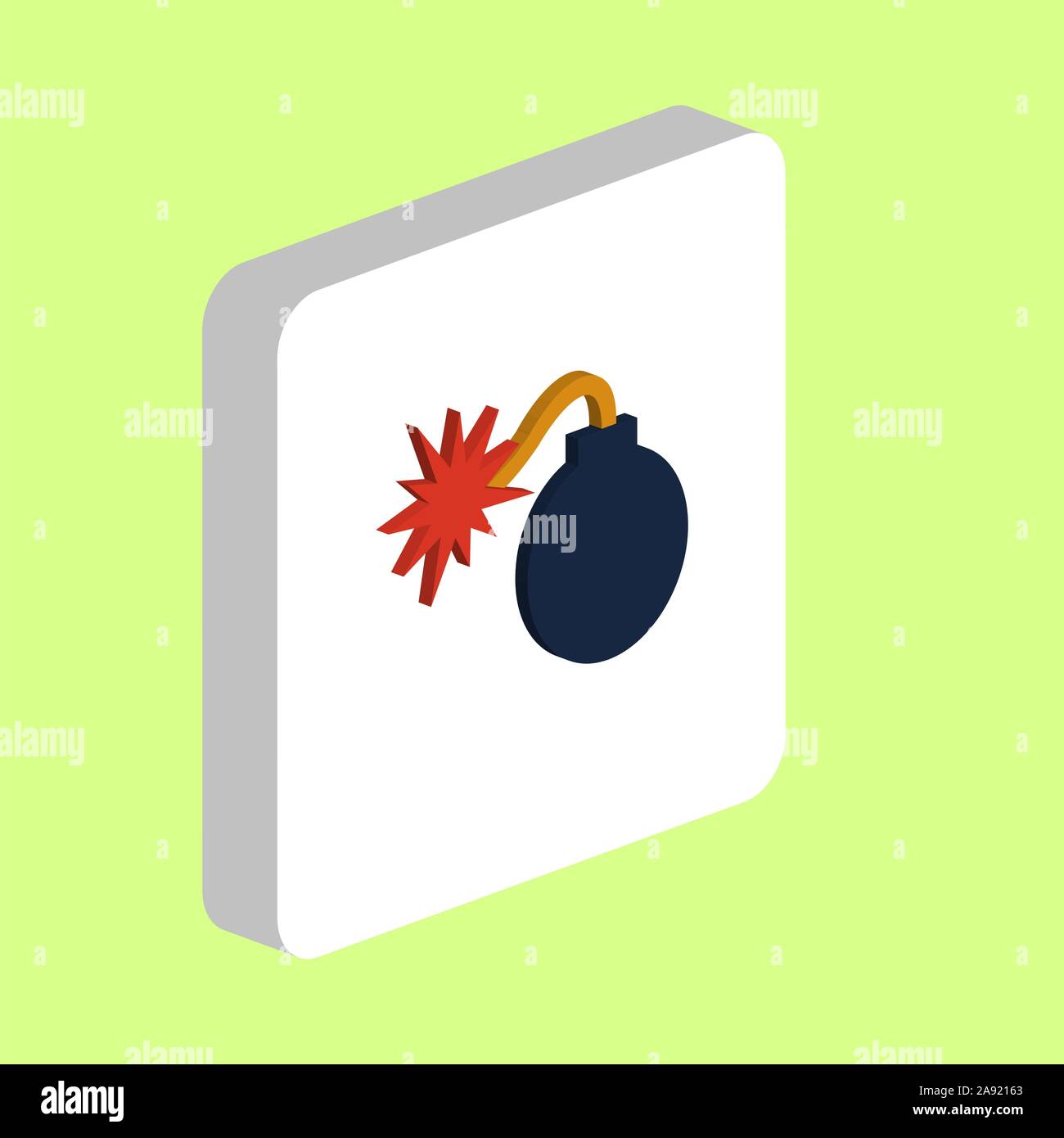 Bomb 3d icon on Stock Vector Images - Alamy