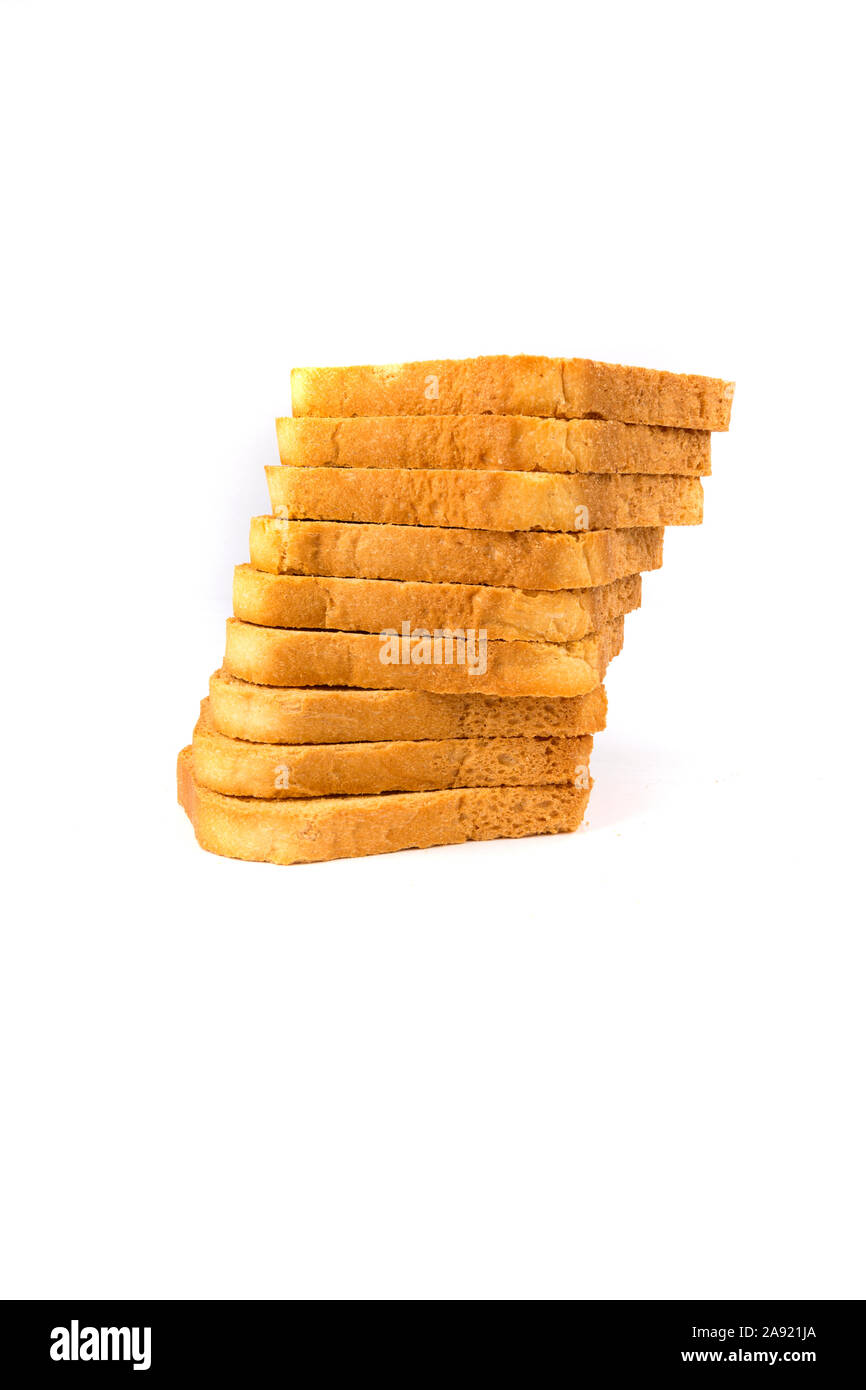 Dehydrated small toast crostini crackers for breakfast or desserts ...