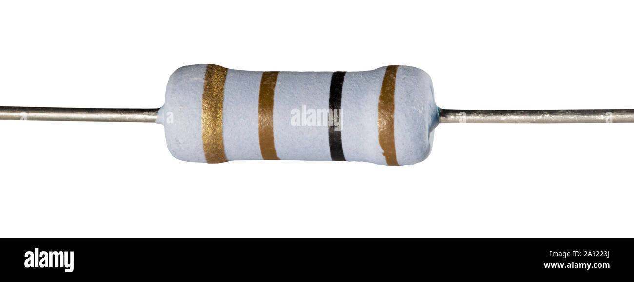 One hundred ohm resistor isolated on a white background Stock Photo - Alamy