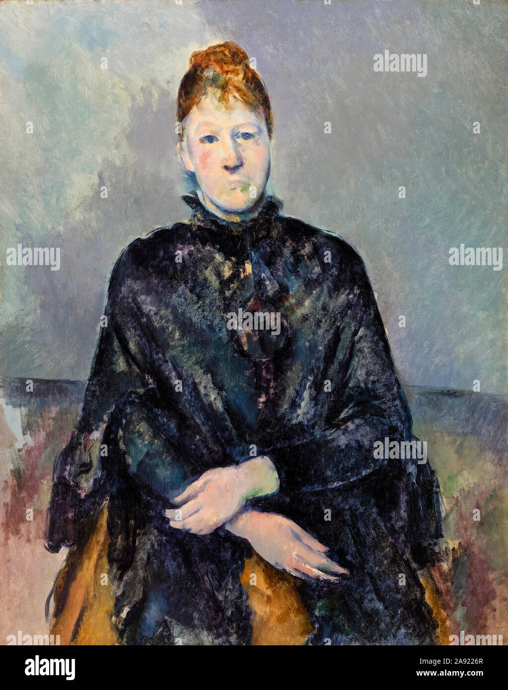 Paul Cezanne, Madame Cézanne, portrait painting, 1885-1887 Stock Photo ...