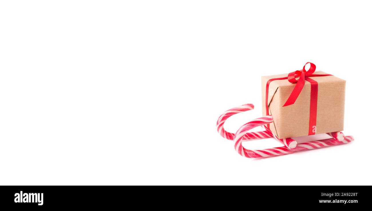 Creative delivering of Christmas presents on candy canes Stock Photo ...