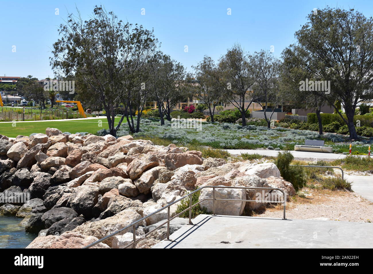 park and gardens at Midalia's beach Geraldton Stock Photo - Alamy