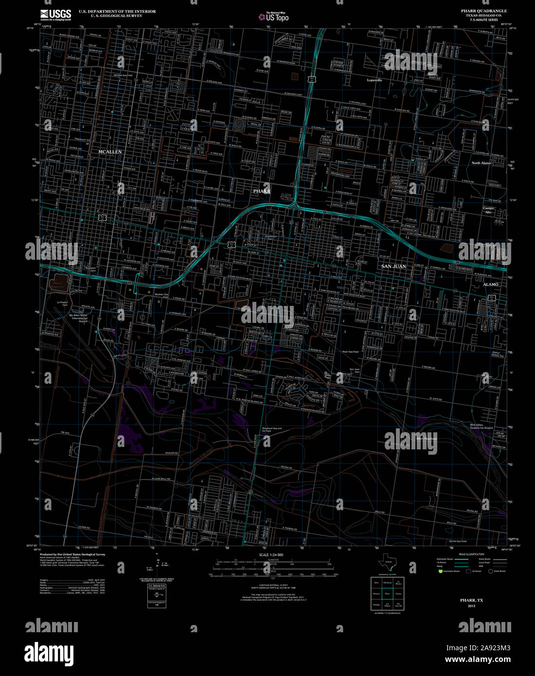 Map of pharr texas hi-res stock photography and images - Alamy