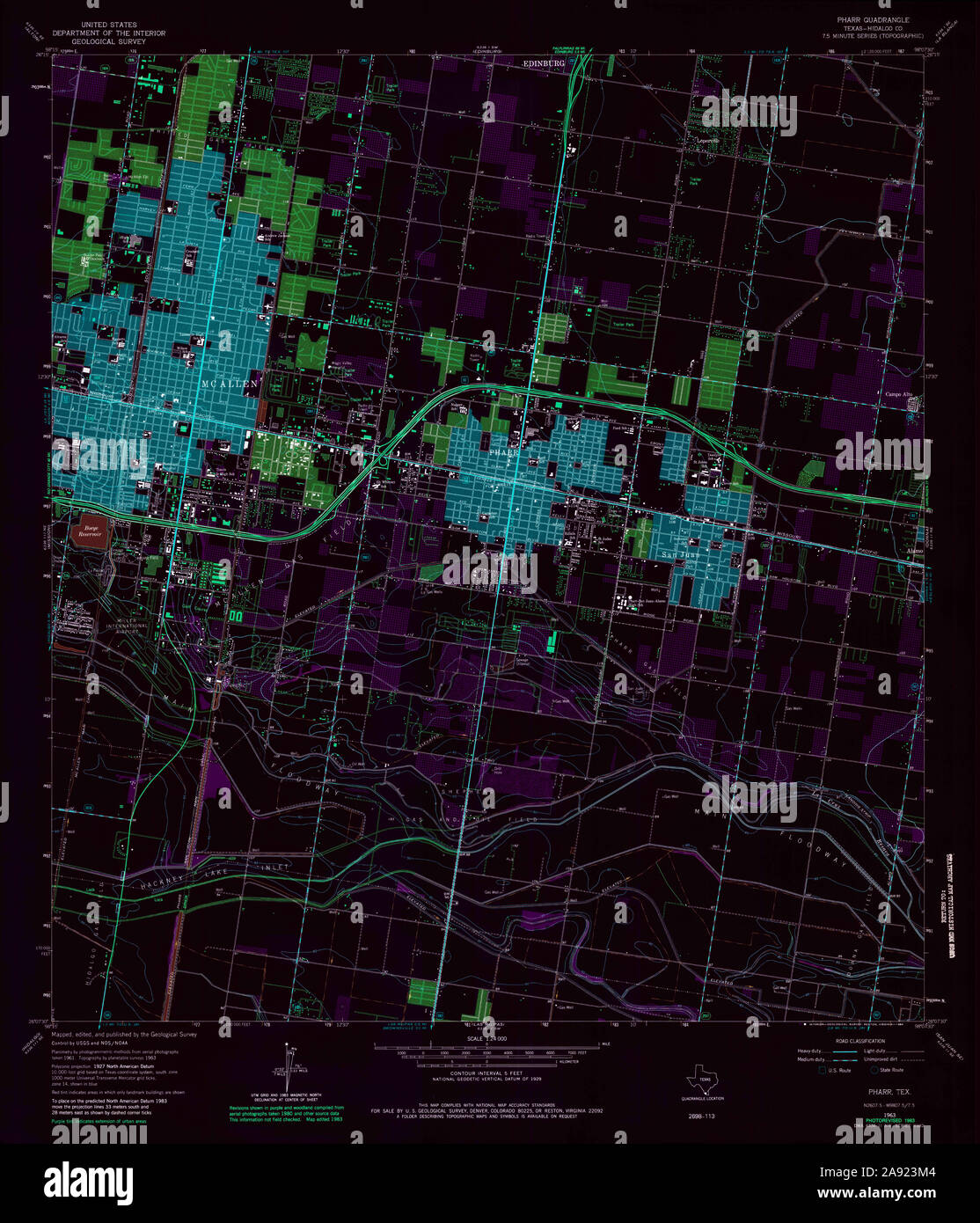 Map of pharr hi-res stock photography and images - Alamy
