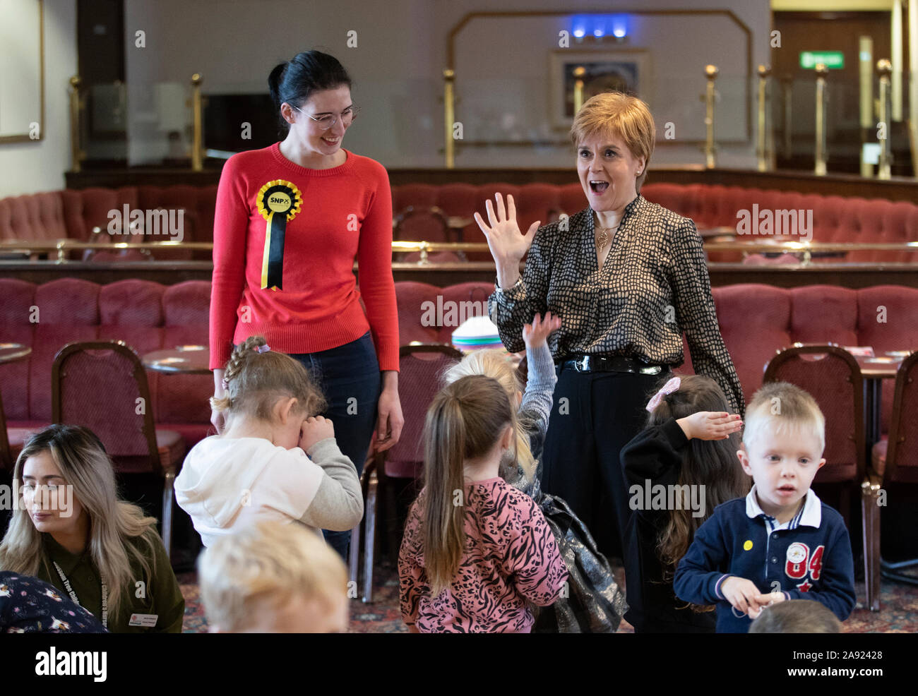 SNP leader Nicola Sturgeon during a visit to Blossom Tree Children's ...