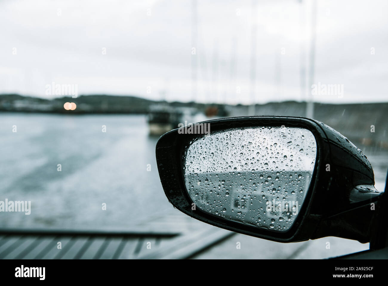 Reflection in side mirror Stock Photo - Alamy