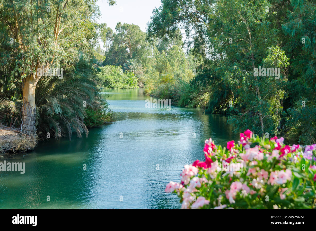 Jordan river in Yardenit Baptismal Site (Kvutzat Kinneret, Galilee ...