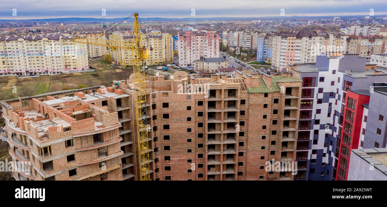 New multi-storey apartment buildings in the city, top view Stock Photo ...