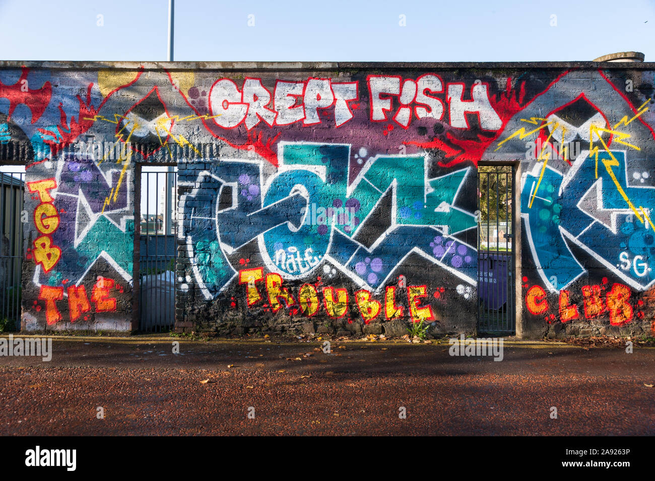 Cork City, Cork, Ireland. 12th November, 2019. Graffiti painted on the ...
