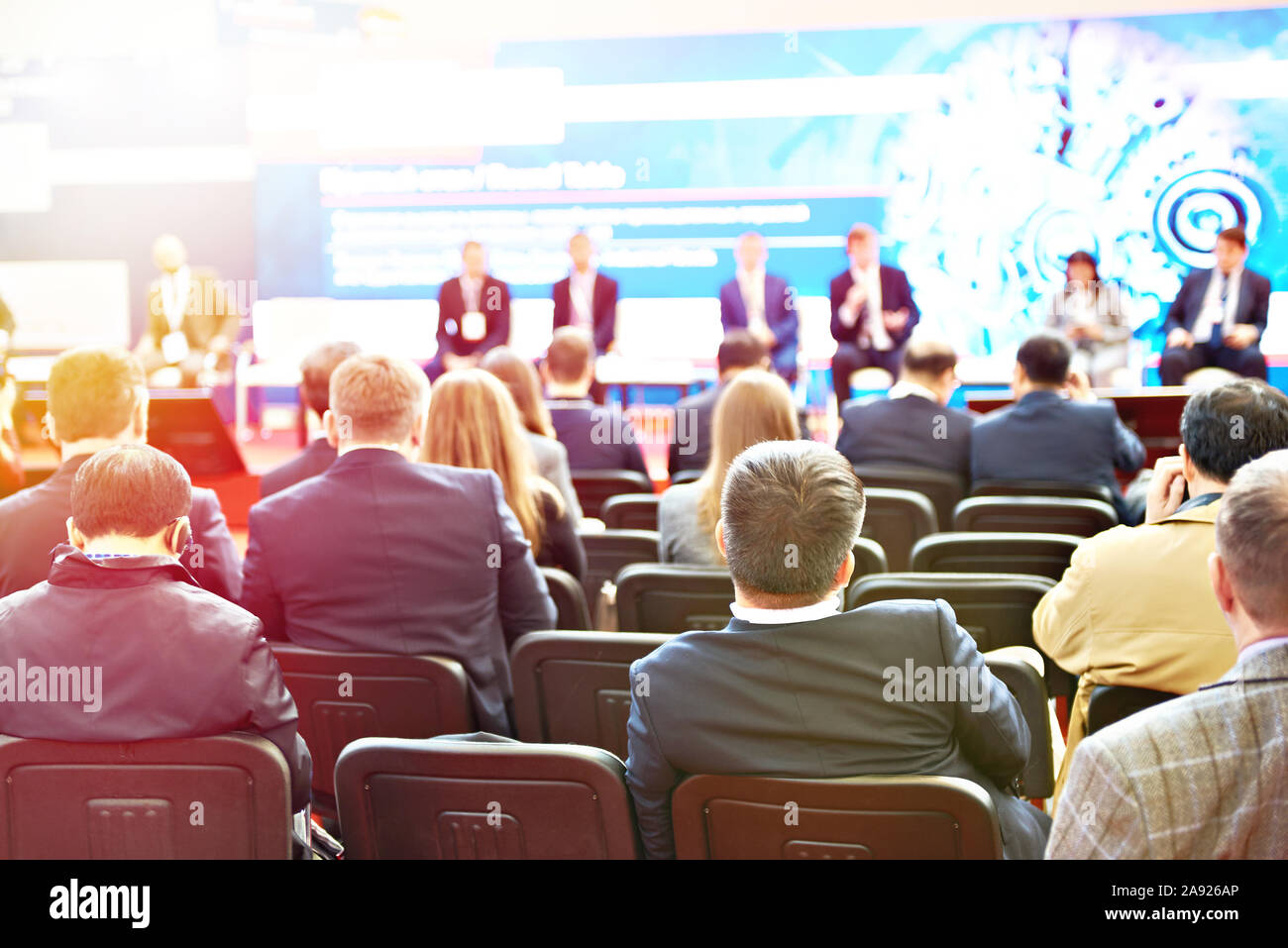 Modern business conference at the exhibition Stock Photo - Alamy