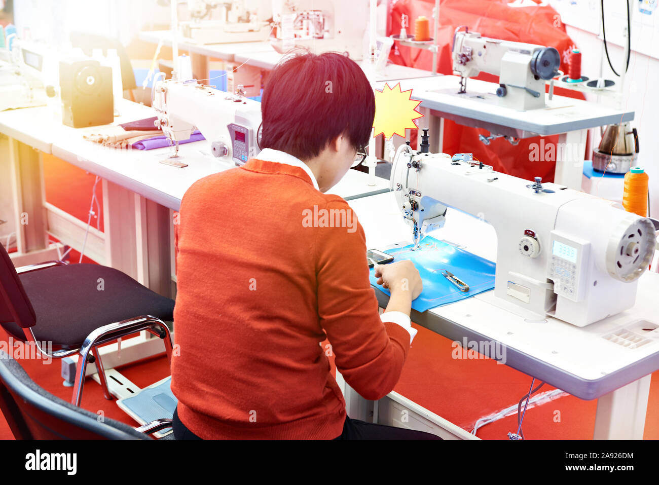 Female machine worker hi-res stock photography and images - Alamy