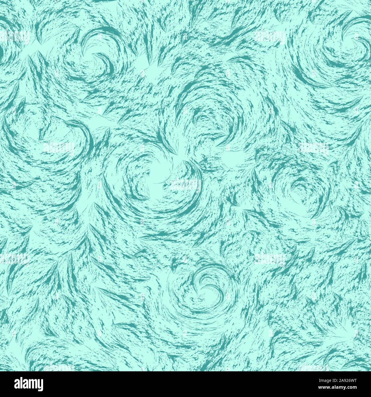 Vector pattern in turquoise color. Marine seamless motif made of ...