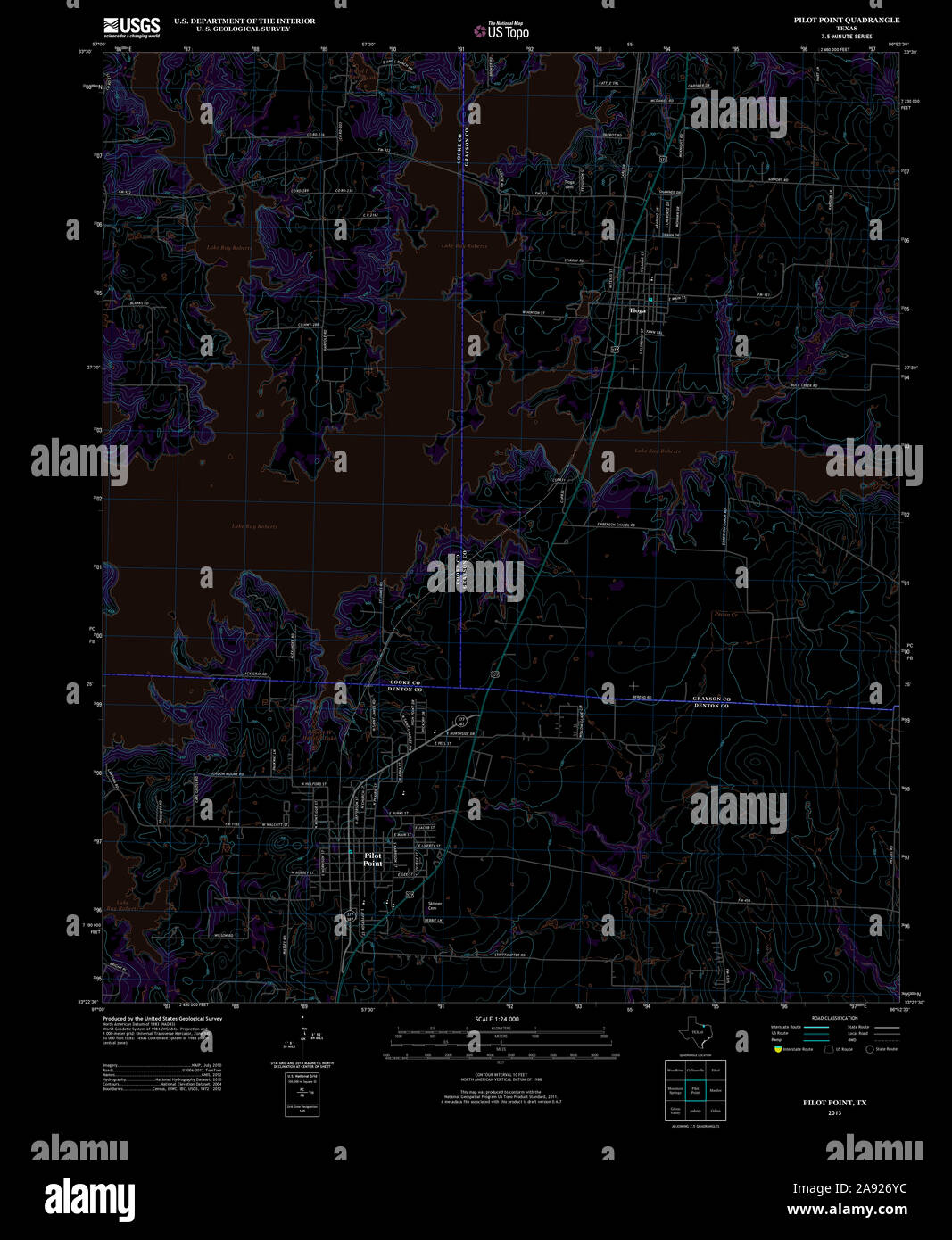 Map of pilot point hi-res stock photography and images - Alamy