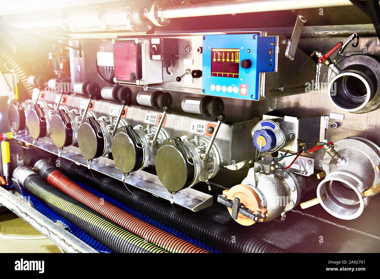 Fuel Tank Truck Filling Gas High Resolution Stock Photography and ...
