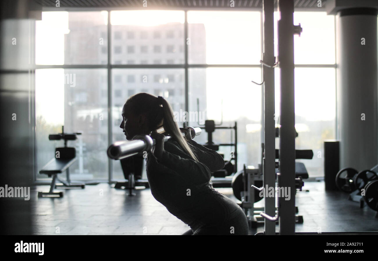 Woman of middle age working out in gym Stock Photo - Alamy